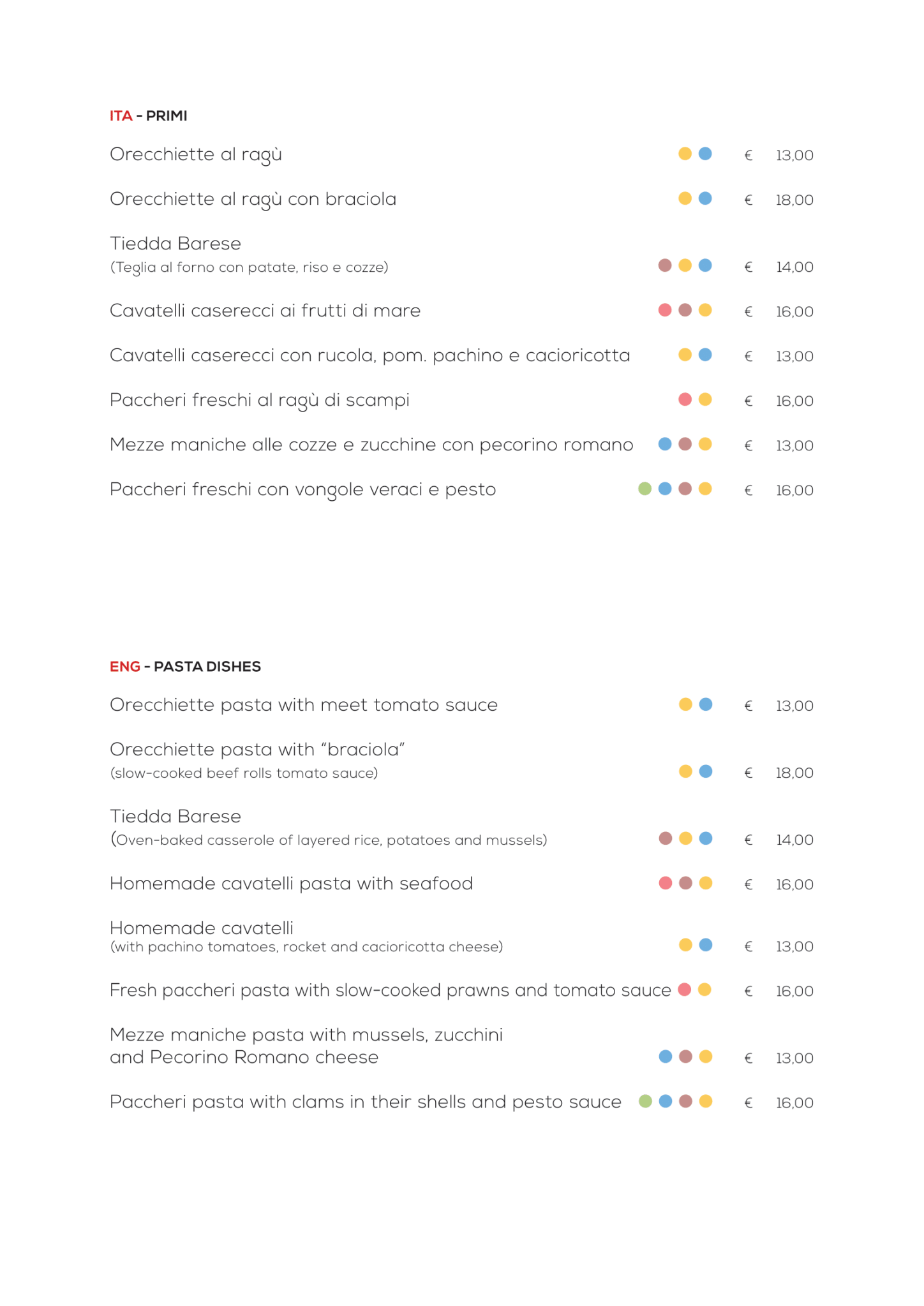 Menu Estivo 2024 – Osteria Le Arpie